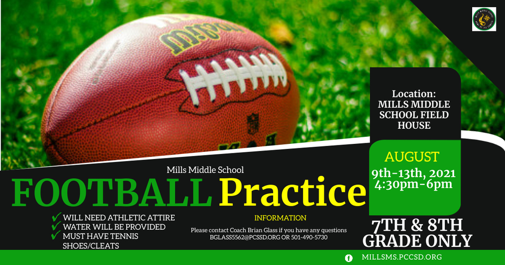 MMS FOOTBALL PRACTICE Mills Middle School